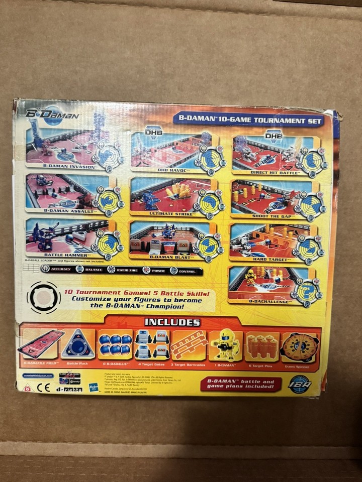 HASBRO BATTLE BDAMAN 10 GAMES B-DAMAN TOURNAMENT SET 4 Feet Long 2005 ...