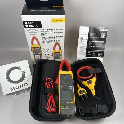Fluke 393 FC True RMS Clamp Meter 1500V CAT III, Compact IP54 Rated NEW ...