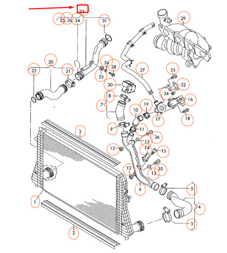 NEW AUDI A3 8P TURBOCHARGER INTERCOOLER PRESSURE PIPE 1K0145762BM OEM ...