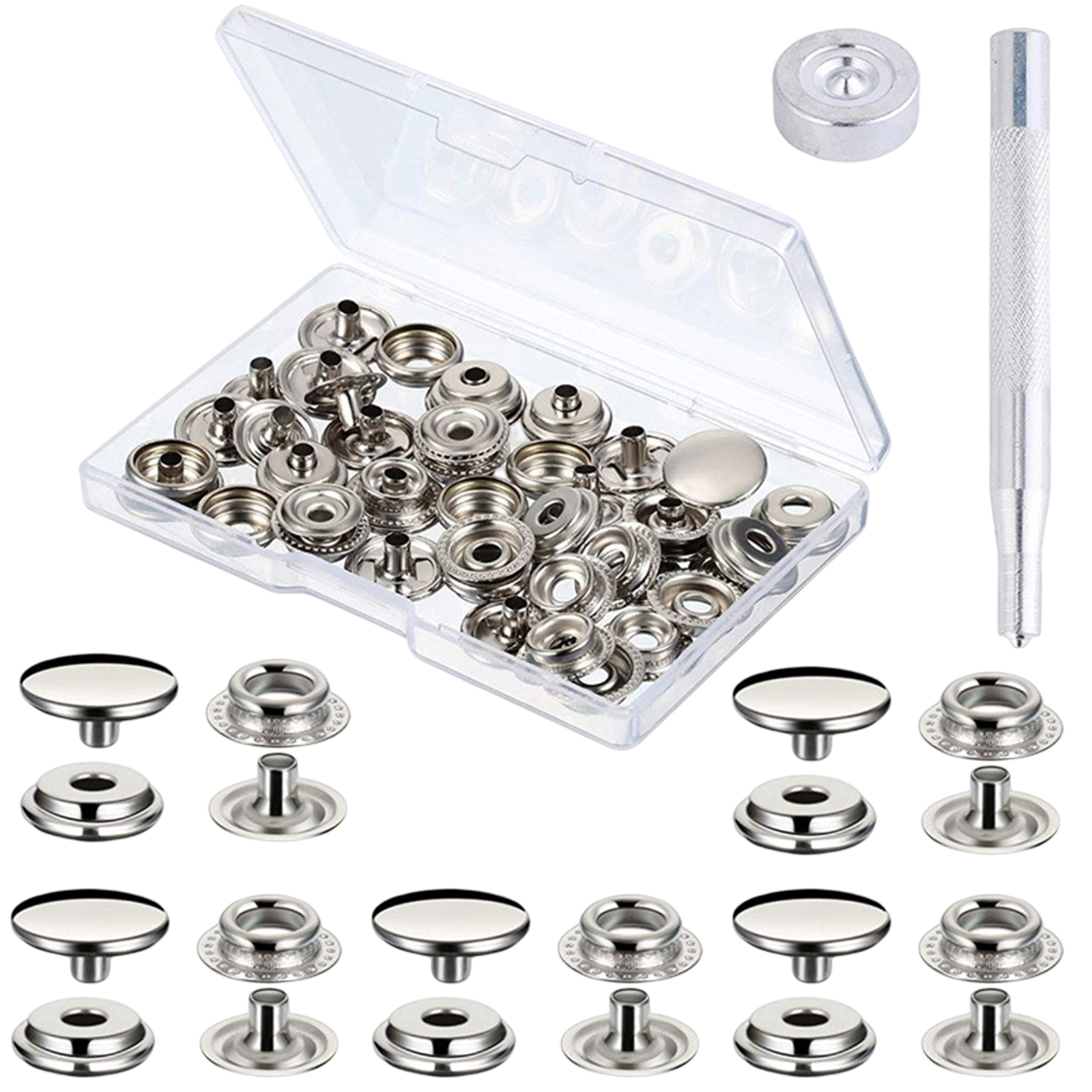 Handbags Heavy Duty Metal No Deformation Leather Snap Fasteners Kit For ...