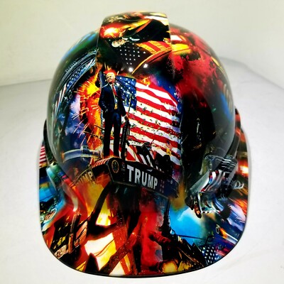 Hard Hat Cap style Custom hydro dipped DONALD TRUMP MAGA FACTORY ...