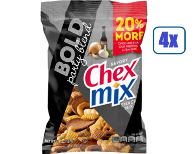 4x Bags Chex Mix Bold Party Blend Flavor Savory Assorted Snack Mix - 4 ...