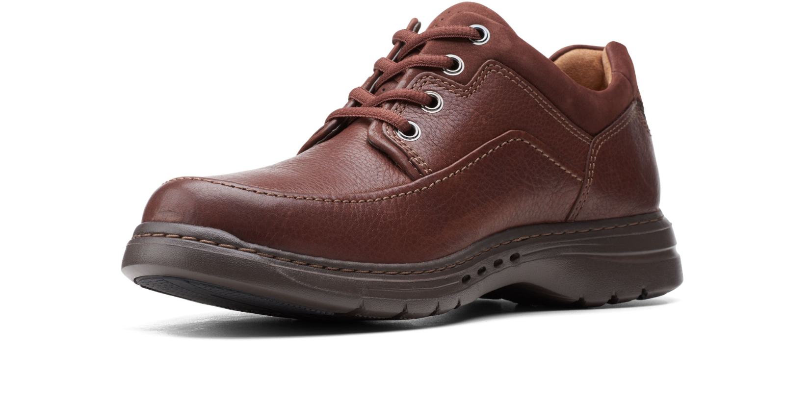Men's Clarks Un Brawley Lace Mahogany/Brown Shoes Wide 261 51789 | eBay