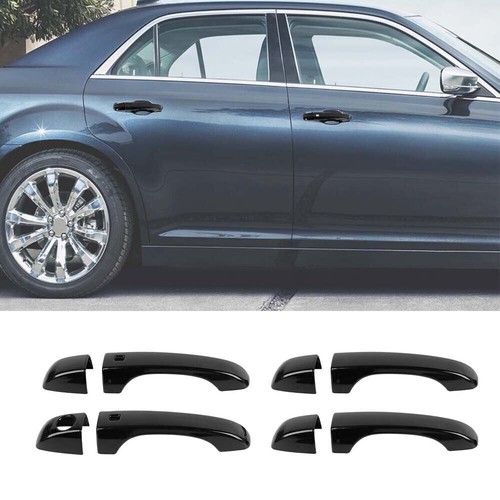 4pcs Black Exterior Door Handles Decor Shell Cover Trim For Chrysler ...