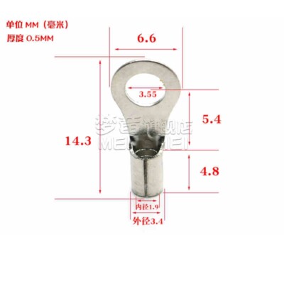 100PC FOR Circular cold pressed terminal block RNB1.25-3.5M | eBay
