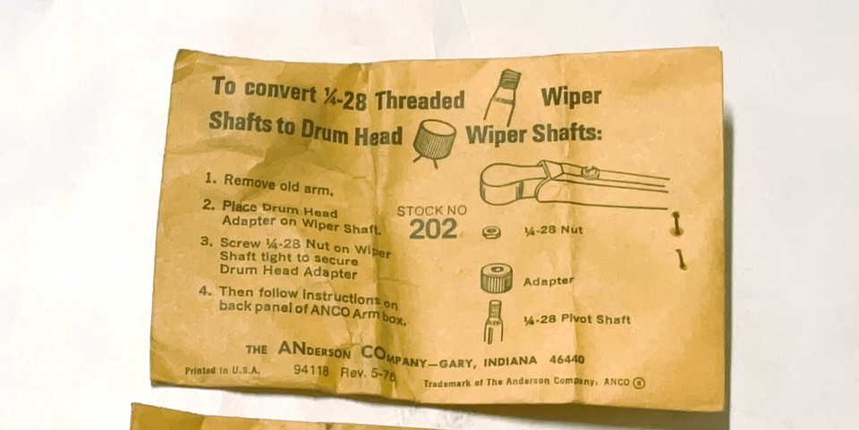 Anco No. 202 No. 42-02 Windshield Wiper Arm Shaft Adapters | eBay