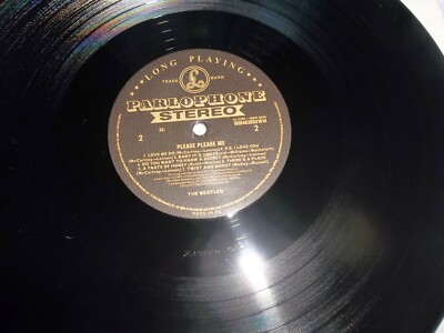 THE BEATLES PLEASE PLEASE ME STEREO ALBUM GOLD PARLOPHONE LABEL SEALED ...