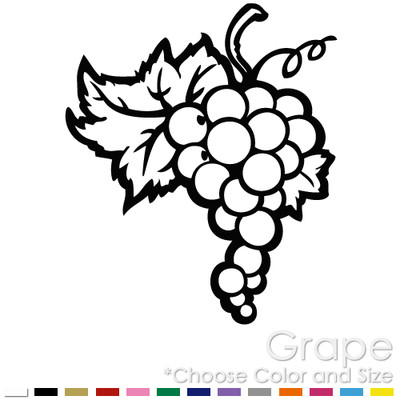 GRAPE WINE YARD VINERY FOOD FARM BERRIES VINYL DECAL STICKER (GR-01) | eBay