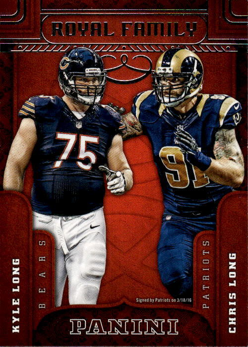 2016 Panini Kyle Long / Chris Long #2 Royal Family 9K | eBay