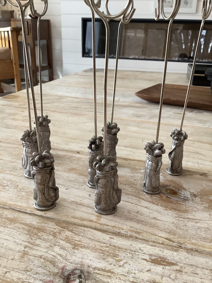 Navika USA Golf Bag Pewter Place Card or Photo Holders Set Of 8 | eBay