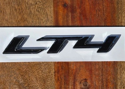 LT4 Emblem (Black / Chrome Outline) | eBay