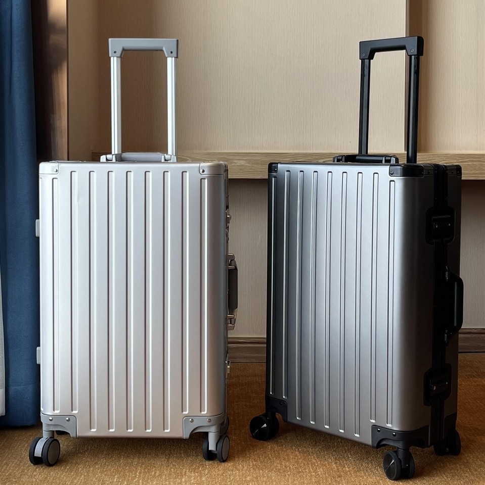 100% Aluminium Alloy Suitcase, 24 Inch Large All Aluminum Suitcase with ...