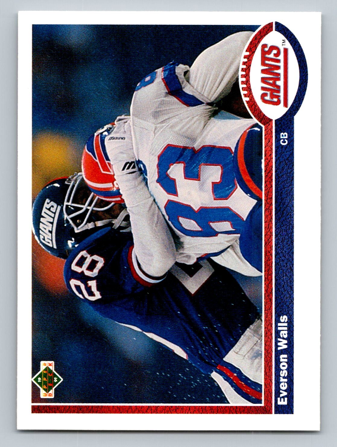 1991 Upper Deck #318 Everson Walls New York Giants | eBay