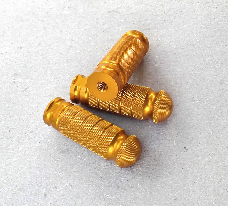Spare Fixed Footpeg Foot Peg for Adjustable Rear Sets Footrests Gold | eBay