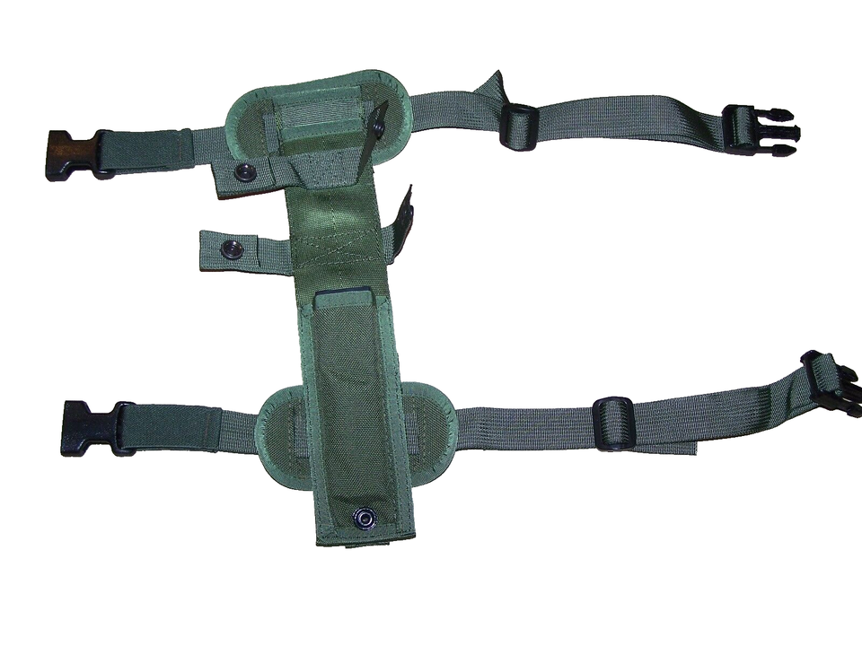 Ontario Sheath f/ ASEK Fixed Blade System Leg Straps Green Nylon Pilot ...