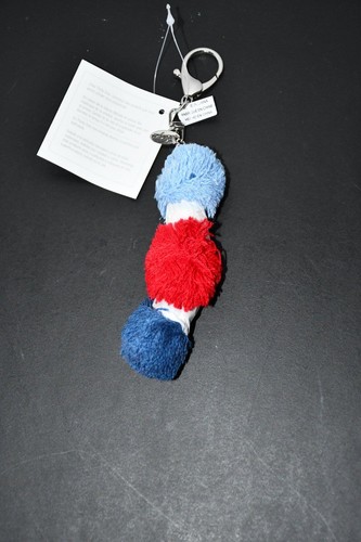 Thirty One Finishing Touch Pom Bag Charm in Navy Trio NWT | eBay