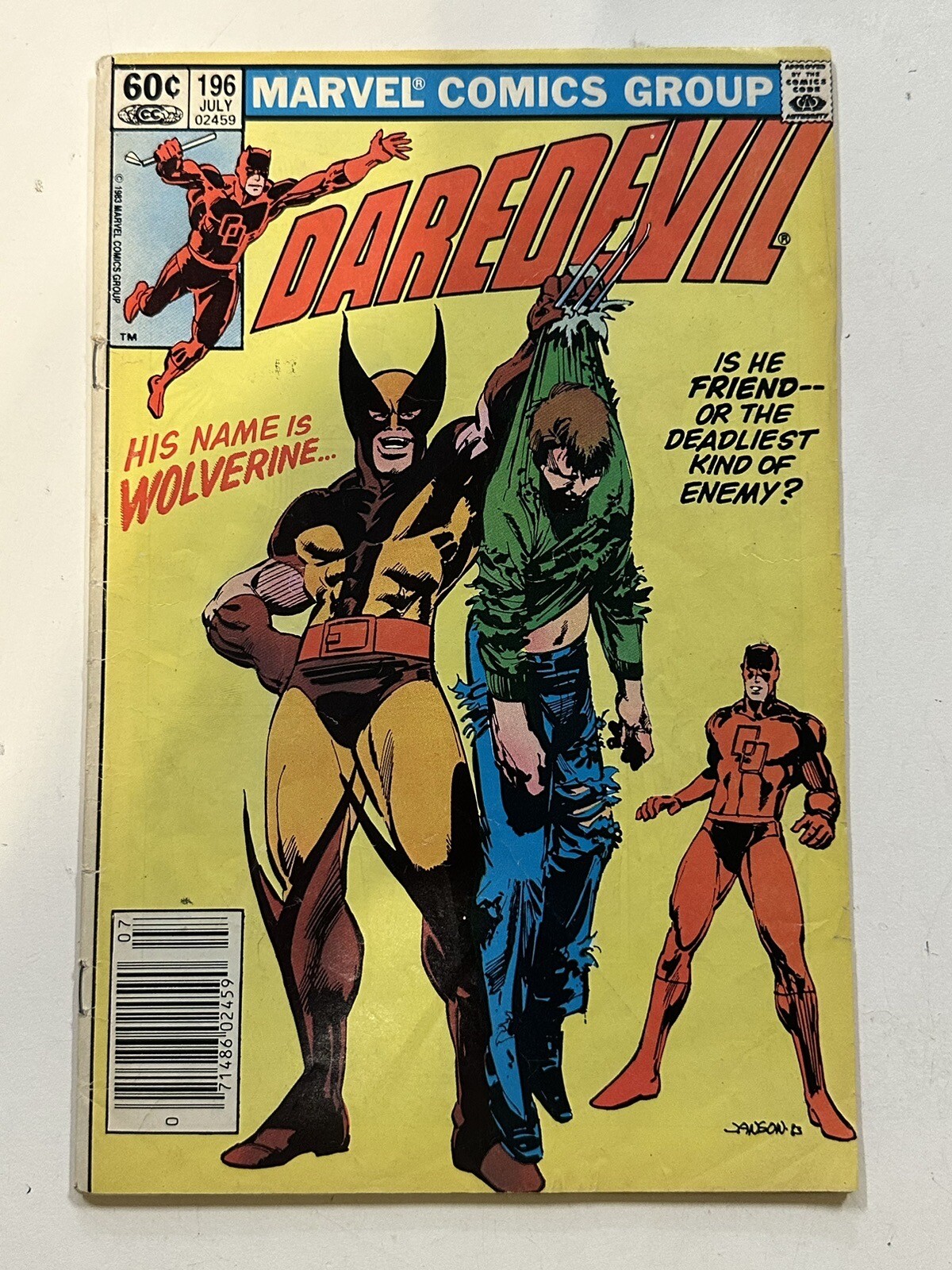 Daredevil #196 Comic Marvel 1983 1st meeting w/Wolverine Janson Frank Miller 🐶 | eBay