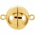 Silver Magnetic Ball Chain Clasp 14k Gold Finish High Polish Best ...