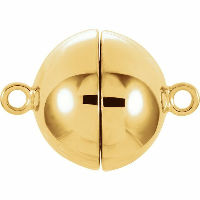 Silver Magnetic Ball Chain Clasp 14k Gold Finish High Polish Best ...
