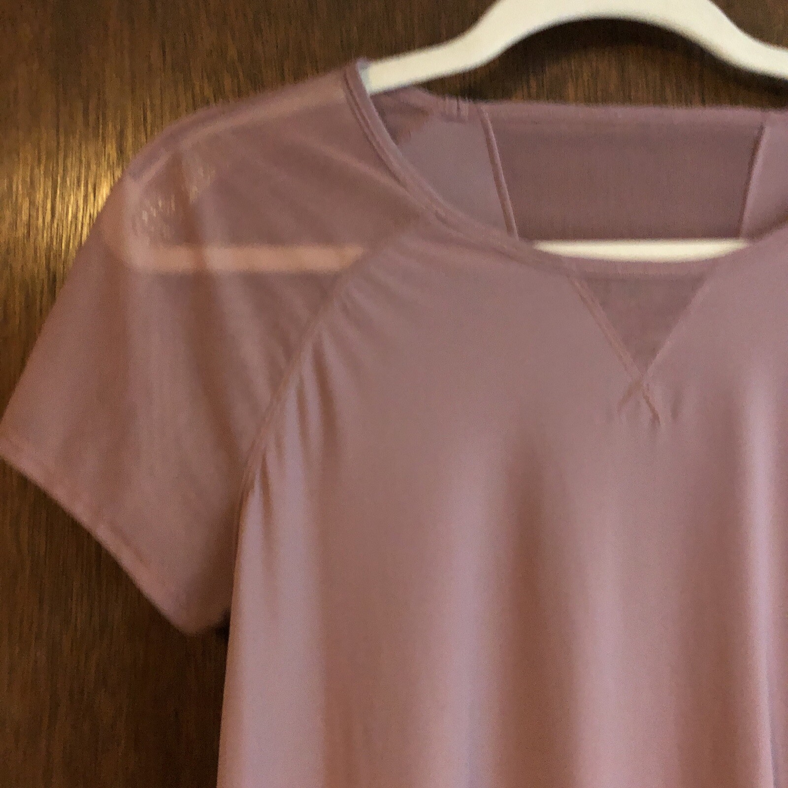 lululemon mix and mesh short sleeve tee quicksand maeve pink yoga cross ...