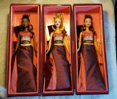 2003 BARBIE DOLLS - EXOTIC INTRIGUE AVON COLLECTOR'S EDITION SET OF 3 ...
