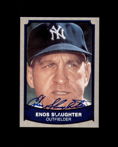 Enos Slaughter Signed 1989 Pacific Legends New York Yankees Autograph ...