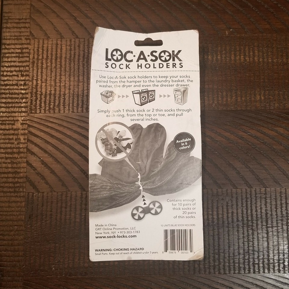 🧦Loc A Sok Sock Locks (Pack of 10 - All Blue)🧦 | eBay