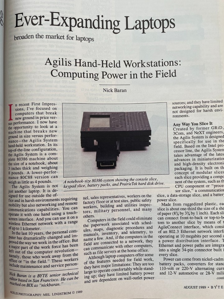 Byte Magazine Vol 14 #8 AUG 1989: AGILIS COMPUTER - Silicon Valley ...