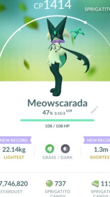 Pokemon Shiny Meowscarada Registered Or 30 Days New Release | eBay