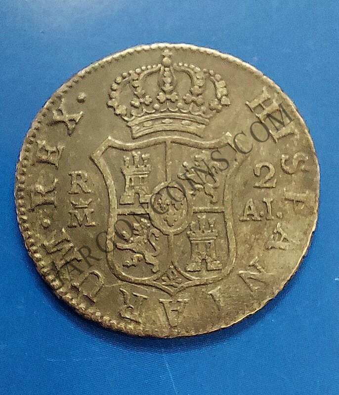 Carlos IV 2 Reales 1808 Madrid AI MBC+ Black Patina | eBay UK