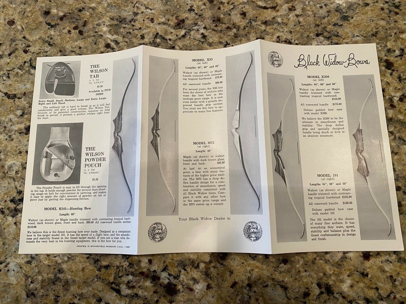 Vintage Archery Original Catalog Brochure Flyer Black Widow 2 | eBay
