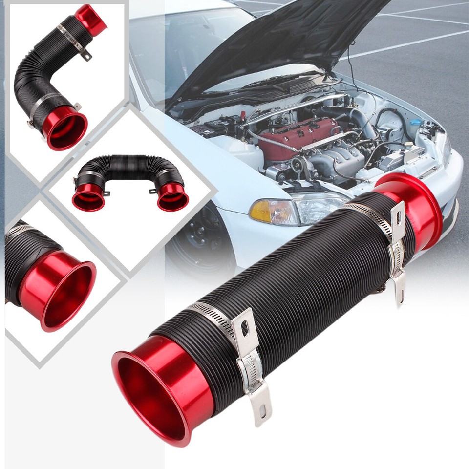 3'' Universal Flexible Car Cold Air Intake Hose Filter Pipe Telescopic ...