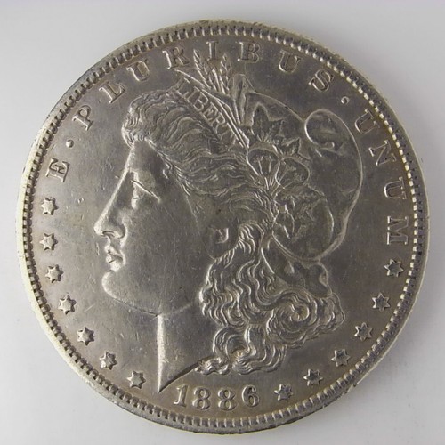 ~VINTAGE AMERICAN SILVER~ 1886-O Morgan Dollar 1$ US Mint Coin AU Z606 ...