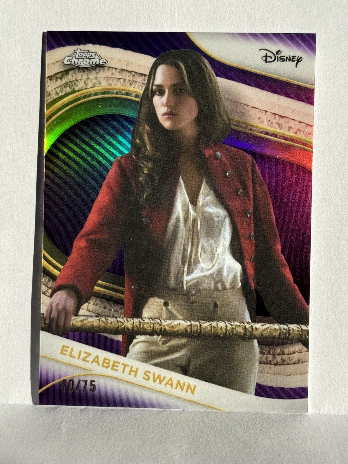 2025 Topps Chrome Disney Elizabeth Swann Purple Wave Refractor #40/75 ...