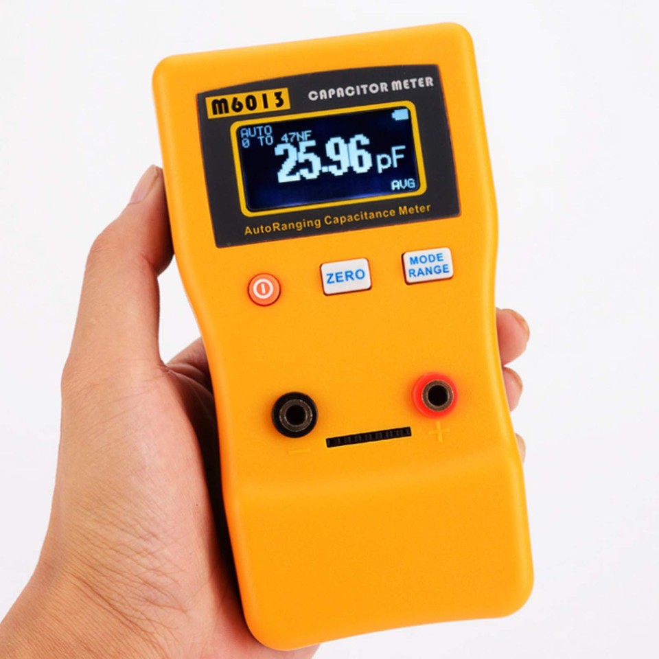 Portable M6013 Capacitor Meter Auto Rang Measuring Capacitance Tester ...