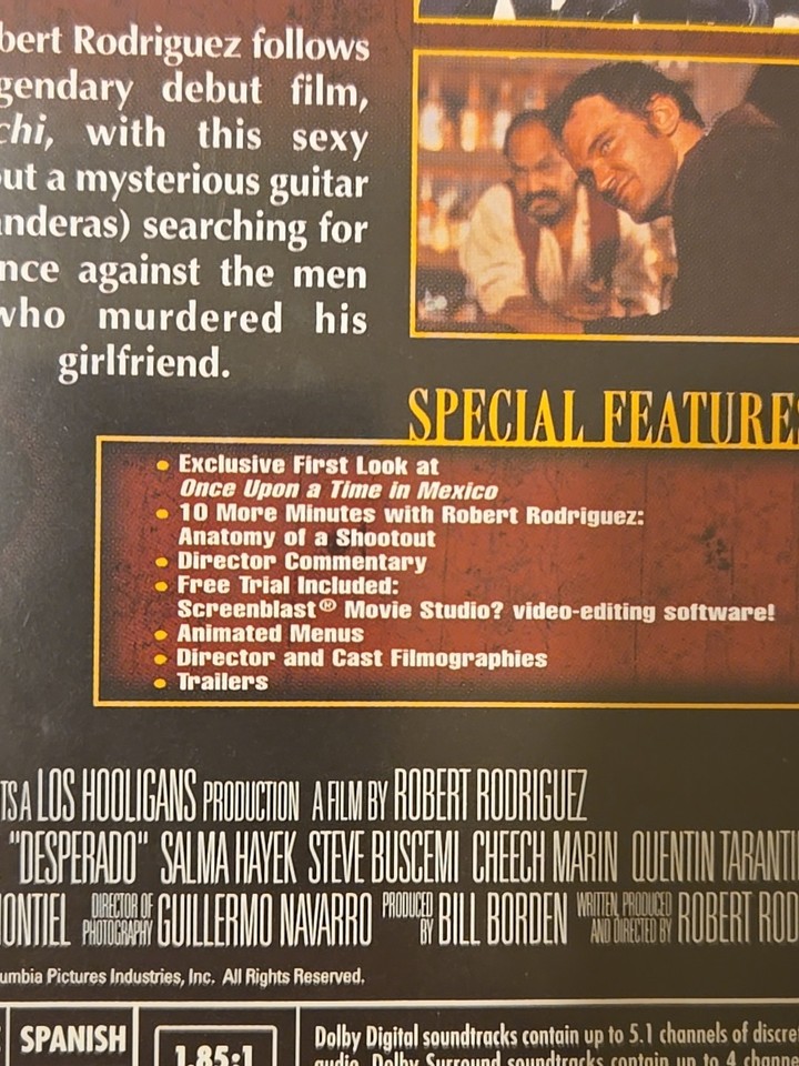 Desperado Special Edition DVD Antonio Banderas Salma Hayek Special ...