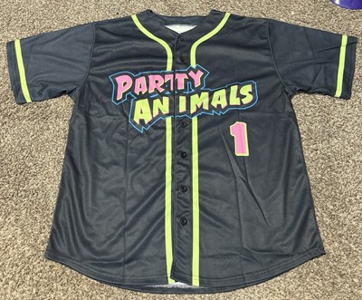 NEW Party Animals Baseball Jersey Black Savannah Bananas #1 Men’s Large ...