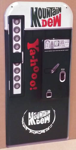 Mountain Dew Drink Vending Machine Die Cut Embossed Metal Sign Mancave ...