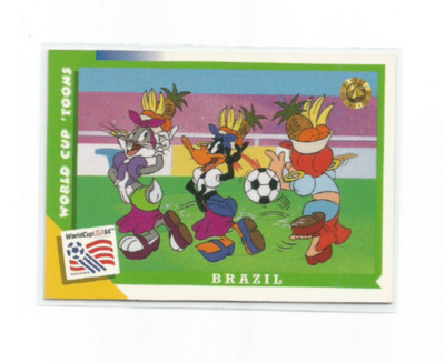 BRAZIL 1994 UPPER DECK WORLD CUP USA PYRAMID LOONEY TUNES SOCCER CARD ...