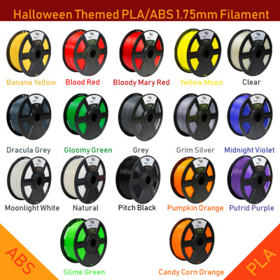 Halloween Themed 3D Printer Filament Color Schemes PLA/ABS 1.75mm 1kg/2 ...