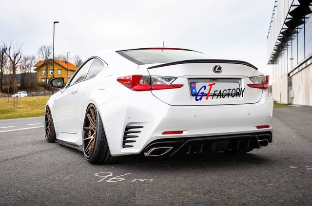 Carbon Rear Diffuser a Style for 2015 Lexus Rc200t Rc350 F-sport Bumper ...