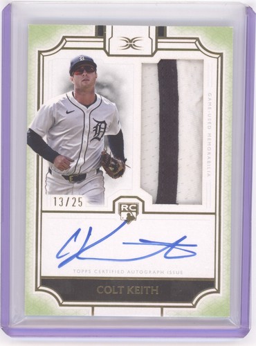 2024 Topps Definitive Colt Keith RPA Rookie Patch Autograph Green /25 ...