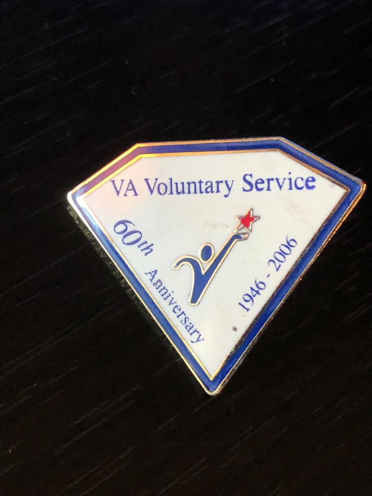 Vintage Collectible VA Voluntary Service Color Metal Pinback Lapel Pin ...