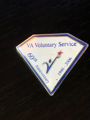 Vintage Collectible VA Voluntary Service Color Metal Pinback Lapel Pin ...