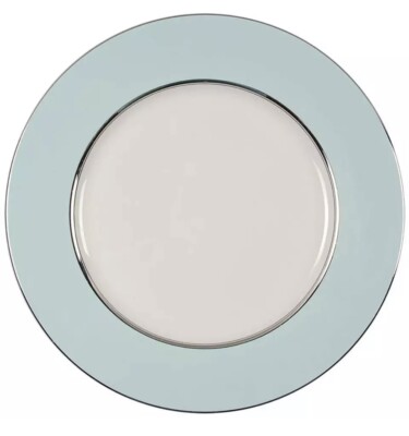 Castleton China Turquoise Dinner Plate 10 3:4” Platinum Trim Made In ...