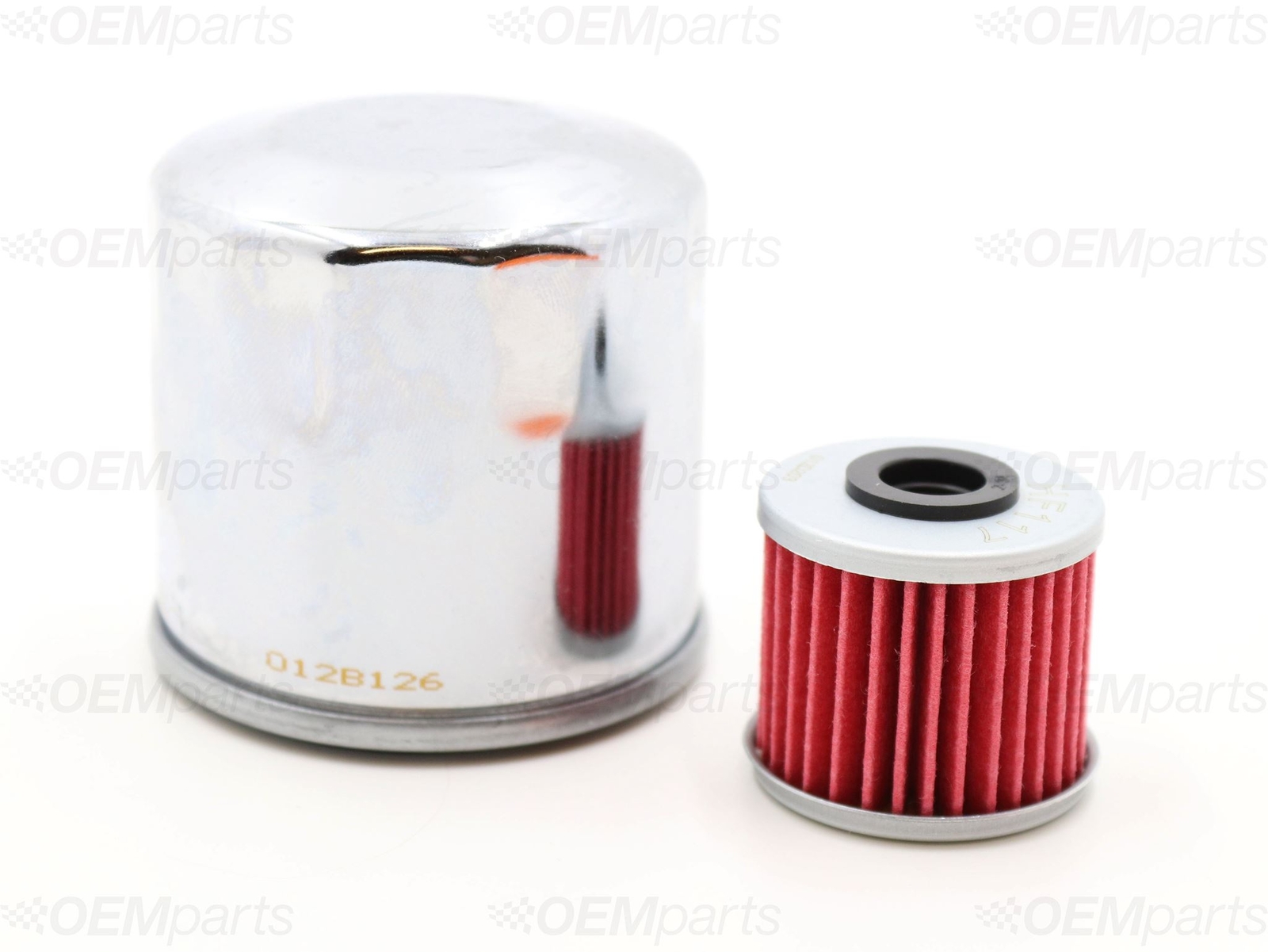 HiFlo Chrome Engine Oil Filter + Transmission filter HONDA CTX 700 ...