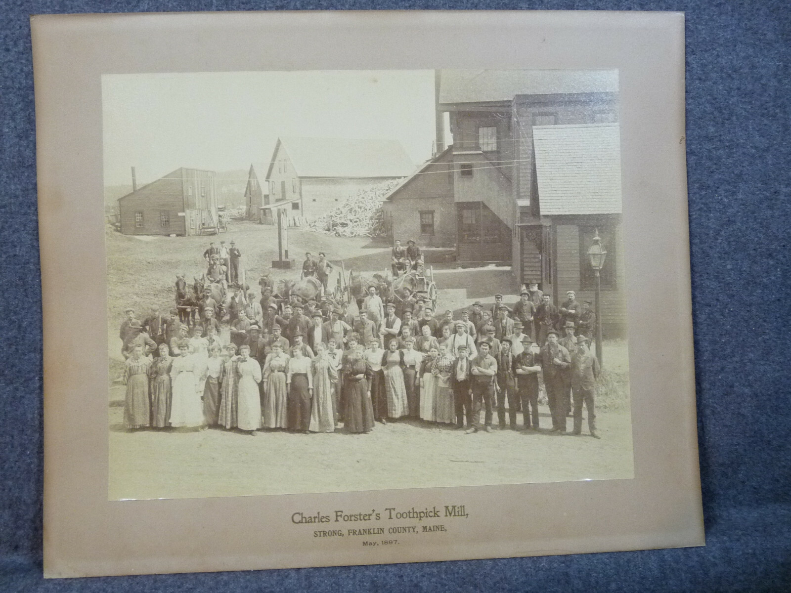 Cabinet Photo Of Charles Forster's Toothpick Mill - Strong, Maine - May ...