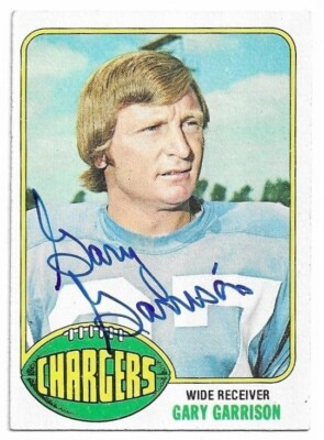 GARY GARRISON 1976 Topps Signed Autographed Football card #95 San Diego ...