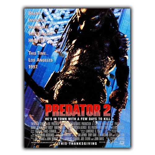PREDATOR II 2 METAL SIGN PLAQUE Film Movie poster man cave decor cinema ...