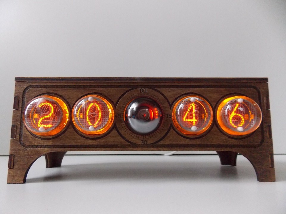 Nixie clock tube IN4 DECATRON OG4 table desk retro old vintage clock ...